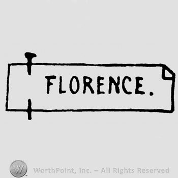 Mark with Florence written inside a frame with a | #10232