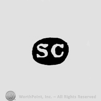 Mark with The letters "SC" and an oval. | #104574