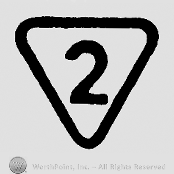 Mark with Number 2 in a triangle | #105147