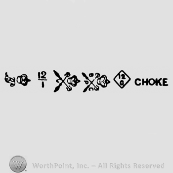 Mark with Handwritten BP and crown, number 12 | #105166