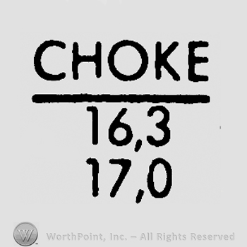 Mark with Choke with uppercase letters over | #105260