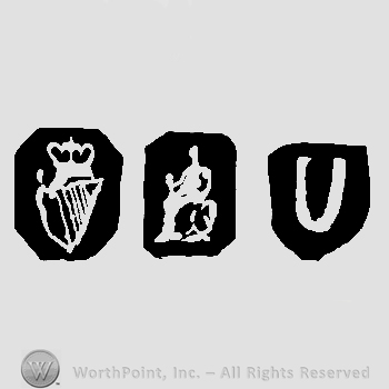 Mark with Harp and Britannia and date-letter U | #106789