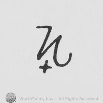 Mark with the letter N in uppercase above a small | #109751