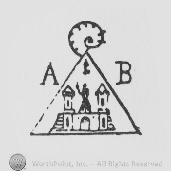 Mark with triangle design with a castle inside, a | #109814