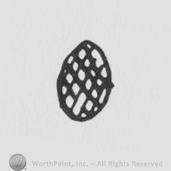 Mark with Oval design with line pattern inside | #110011