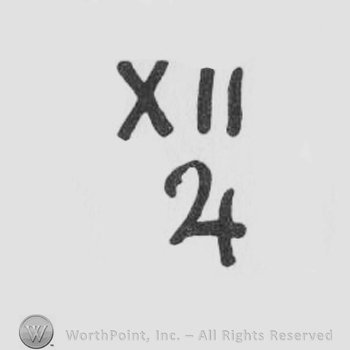 Mark with the roman numeral XII above a 4 | #110081