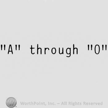 Mark with The text "A through O". | #110189
