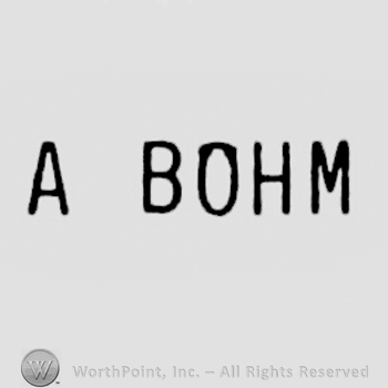 Mark with The text "A BOHM". | #110209