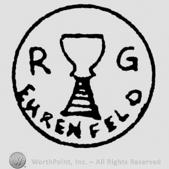 Mark with the text "EHRENFELD RG", a vase, and a | #110646