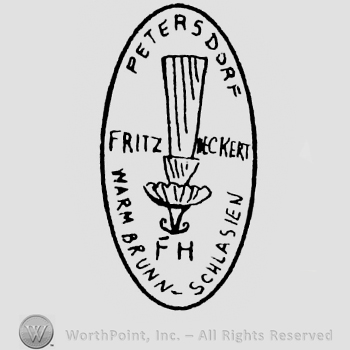 Mark with The text "PETERSDORF FRITZ HECKERT | #110705