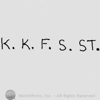Mark with The letters "K K F S ST". | #110944