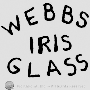 Mark with The text "WEBBS IRIS GLASS". | #111478