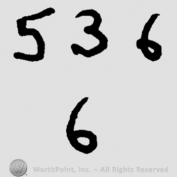 Mark with Number 536 over number 6 | #113851