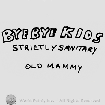 Mark with Bye Bye Kids written with uppercase | #113976