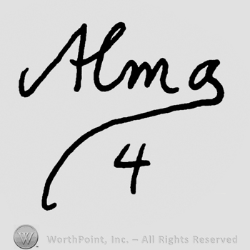 Mark with Alma handwritten, signature-like over | #113984