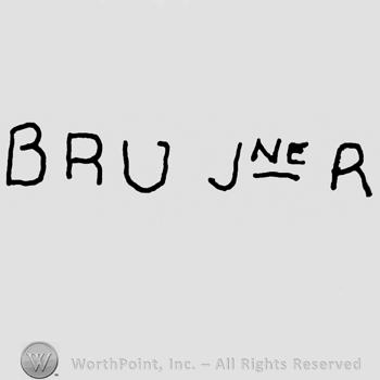 Mark with Bru Jne R written with uppercase | #114062