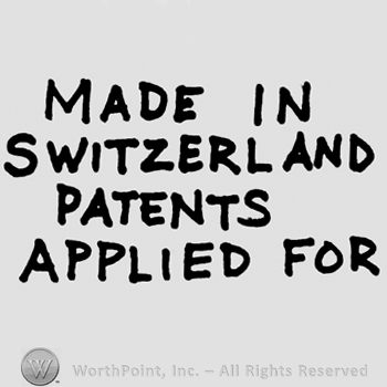 Mark with Made in Switzerland Patents Applied For | #114076