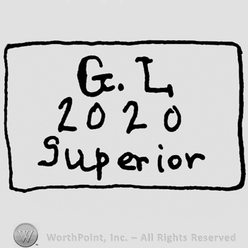 Mark with Uppercase GL, number 2020, Superior | #114188
