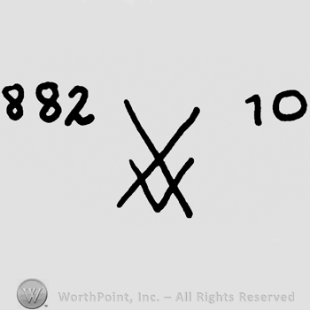 Mark with Number 882, uppercase entwined XV | #114246