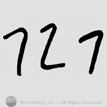 Mark with Number 121 handwritten | #114489