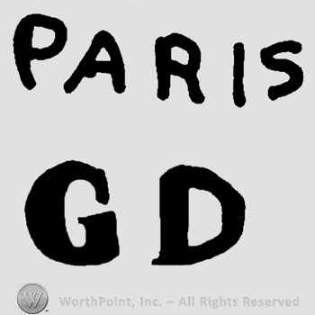 Mark with Paris GD written with uppercase letters | #114546