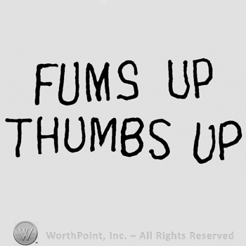 Mark with Fums Up Thumbs Up written with | #114589