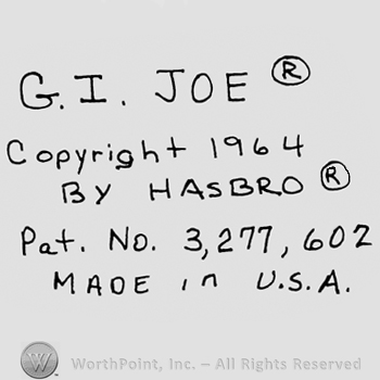 Mark with G.I. Joe written with uppercase letters | #114635
