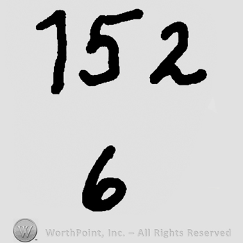 Mark with Number 152 over number 6 | #114668