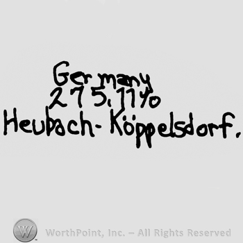 Mark with Germany 275 1190 Heubach Koppelsdorf | #114691