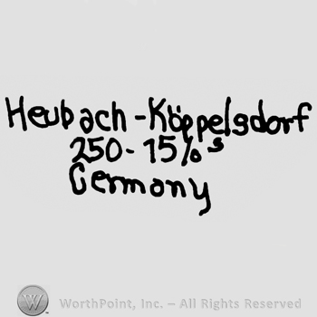 Mark with Heubach Koppelsdorf written with | #114695