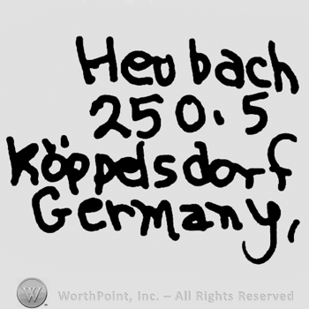 Mark with Heubach written with lowercase letters | #114698