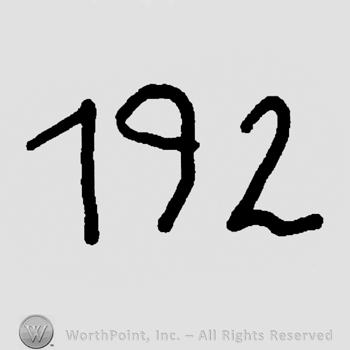 Mark with Number 192 | #114825