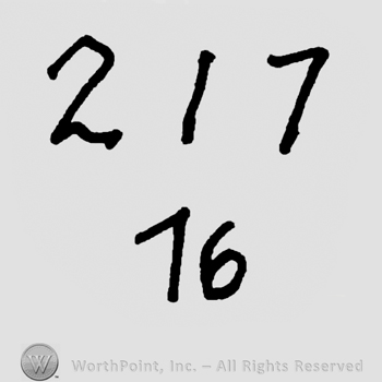 Mark with Number 217 over number 16 | #114913