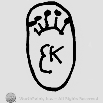 Mark with Stylized crown over uppercase EK inside | #114969