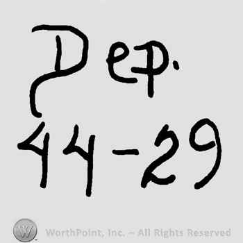 Mark with Lowercase Dep.over numbers 44-29 | #115025