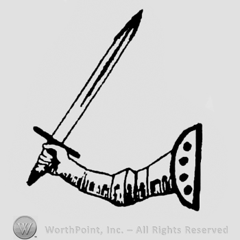 Mark with Armoured arm holding sword | #115272