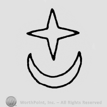 Mark with A star and a crescent moon. | #115464