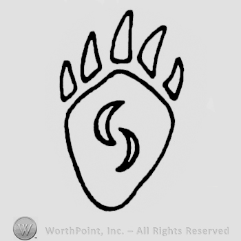 Mark with A stylized bear paw and two crescents. | #115522