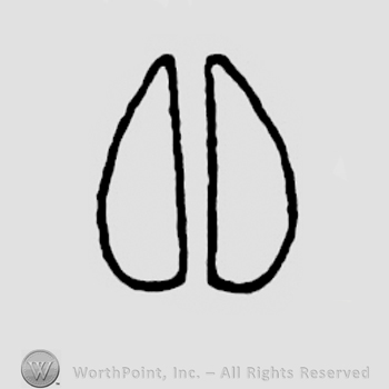 Mark with A shape like an antelope hoof. | #115534