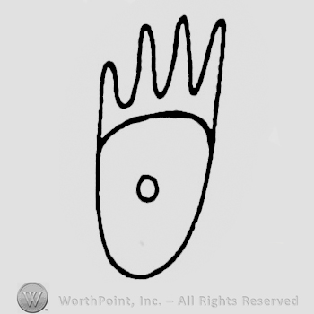 Mark with A shape like a bear paw. | #117597