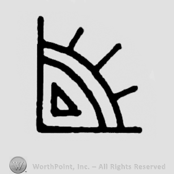 Mark with A shape like a quarter sun. | #117668