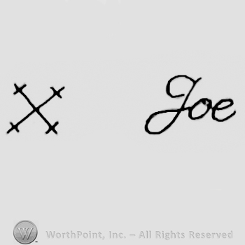 Mark with A stylized cross and the text "Joe". | #117711