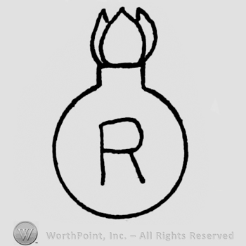 Mark with Letter R inside of a bomb. | #117894