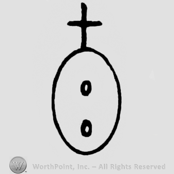 Mark with Oval with 2 small circles in side;A | #117899