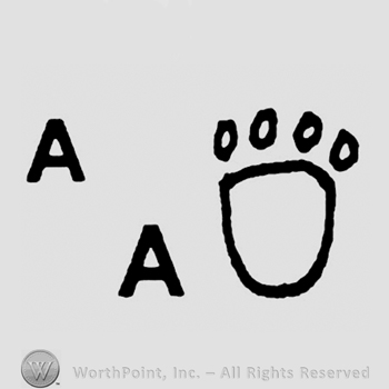 Mark with The letters "AA" and an animal track. | #118382