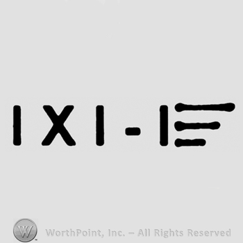 Mark with The text "IXI - E". | #118406