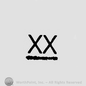 Mark with The letters "XX" and a line. | #118494