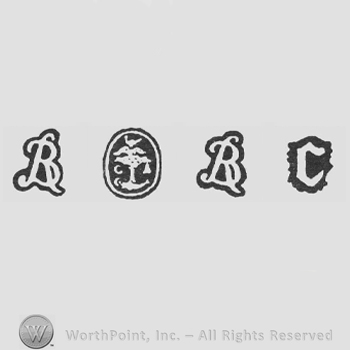 Mark with Two monograms of letters "RB", Three | #119259