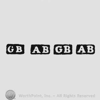 Mark with The letters "GB AB GB AB" and four | #121615