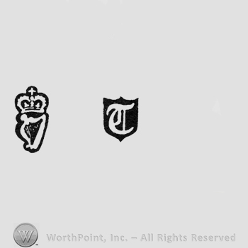 Mark with A crowned harp, a shield and the letter | #121927